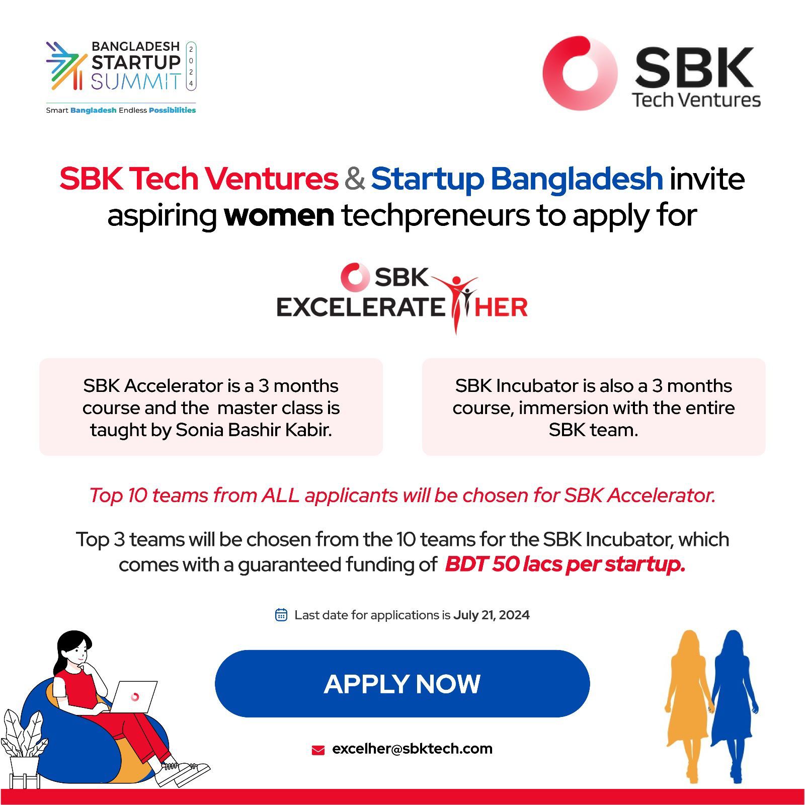 Startup Bangladesh Limited - Exciting Opportunity for Women Tech Entrepreneurs